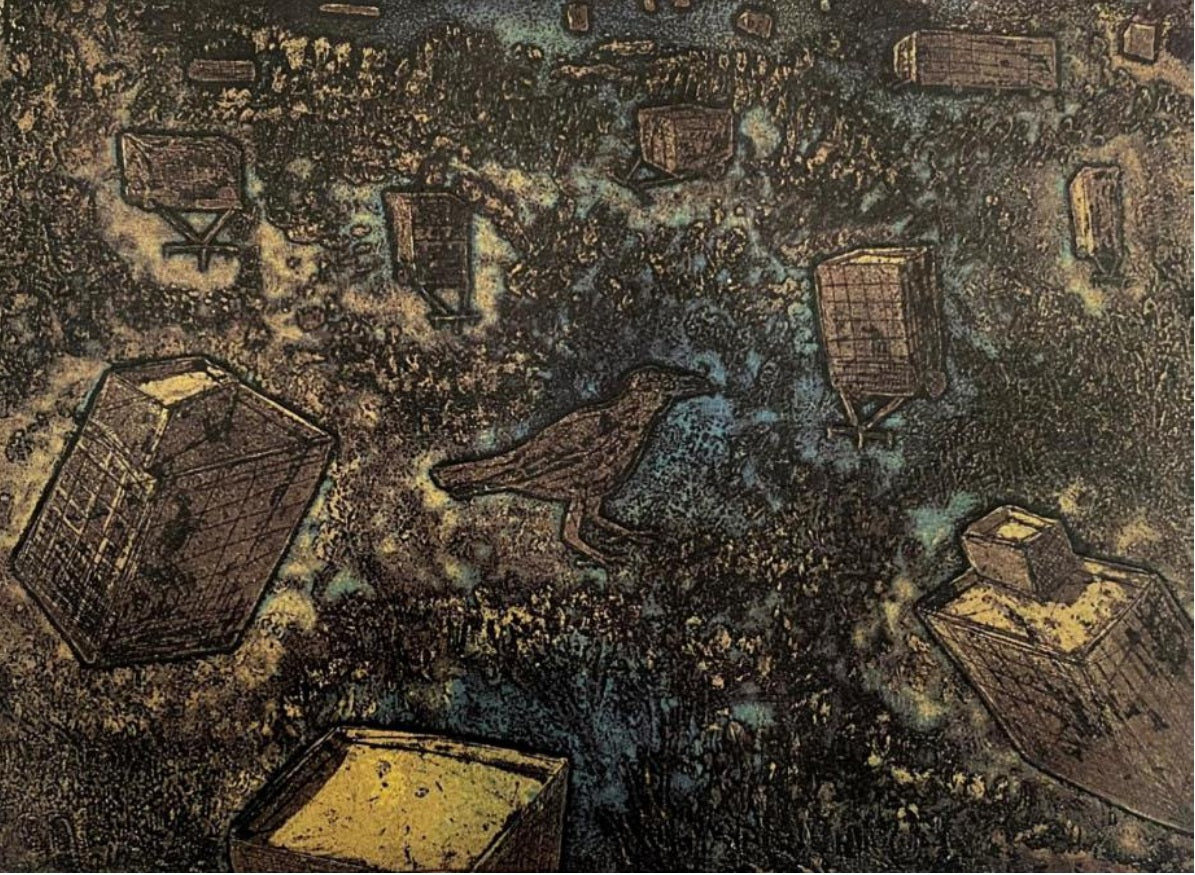 Farm 5: Original Painting By Artist Millan Lunagariya – Abir Space